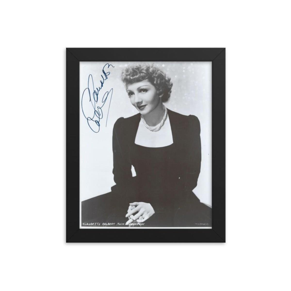 Claudette Colbert signed photo REPRINT | EstateSales.org