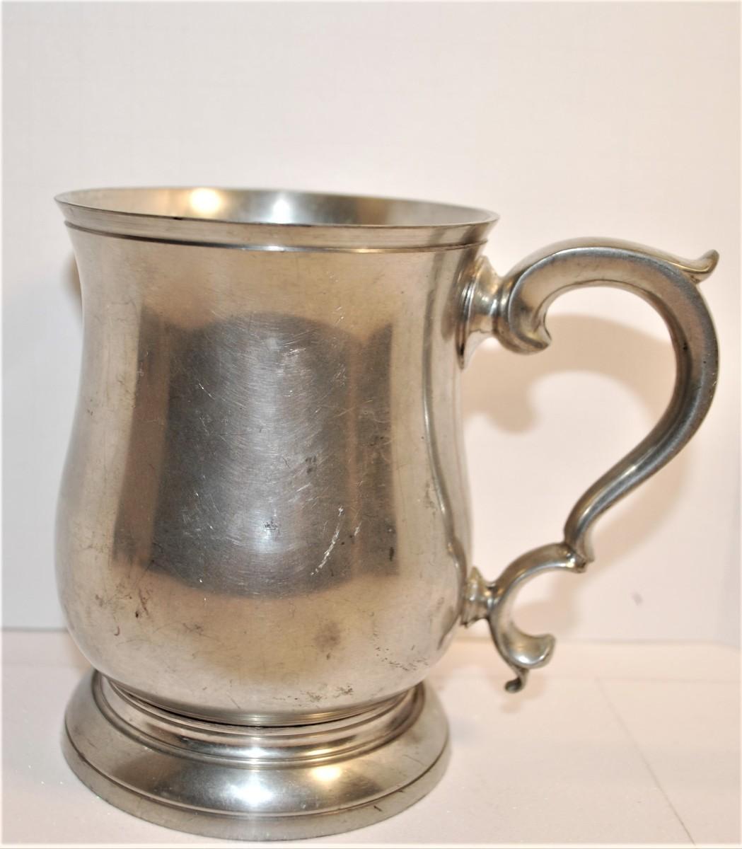 "Williamsburg Stieff" Brand Pewter Mug 5" H x # 3 1/2" Circ. #CW155-13 ...