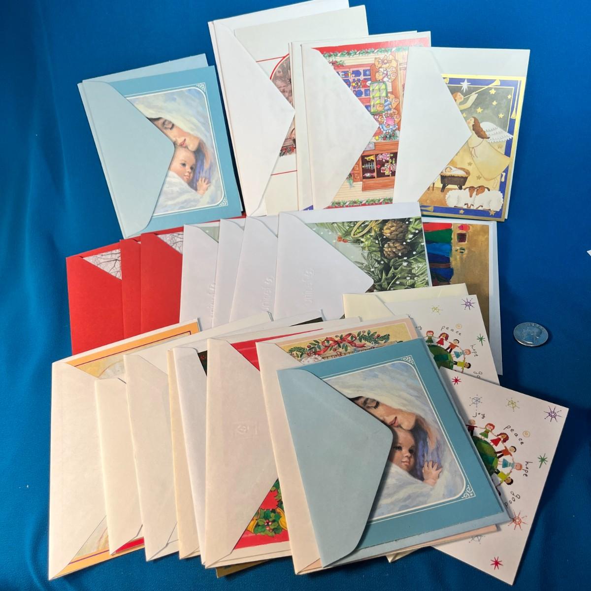 GROUP OF 26 ASSORTED CHRISTMAS CARDS WITH ENVELOPES | EstateSales.org