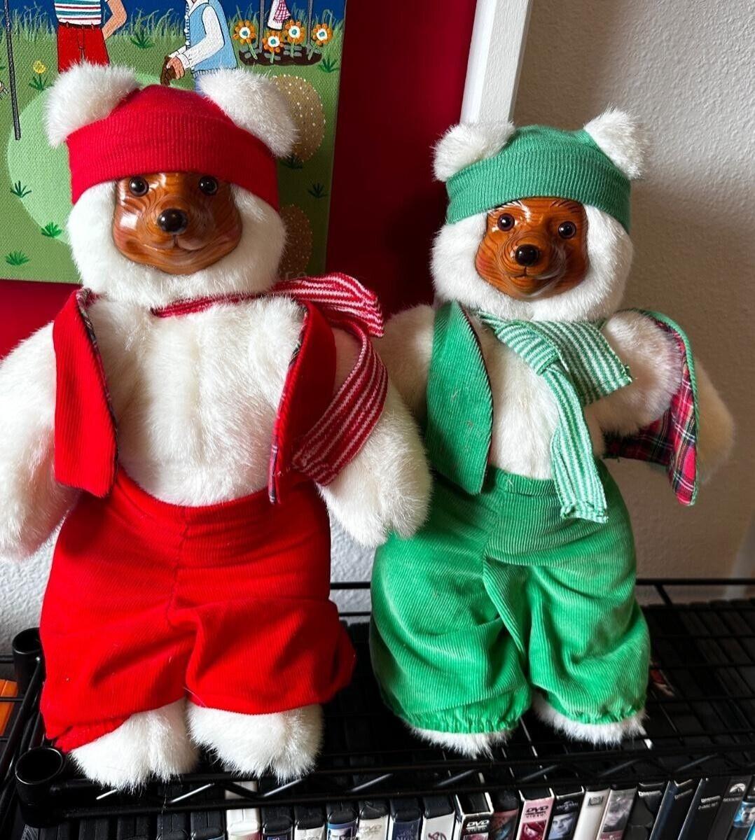 VTG Raikes -Red & Green Elf Bear Pair | EstateSales.org