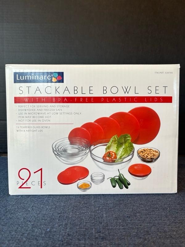 Lot 324 Stackable bowl set by Luminarc | EstateSales.org