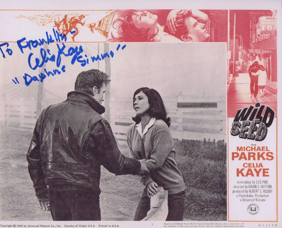 Wild Seed Celia Kaye signed lobby card | EstateSales.org