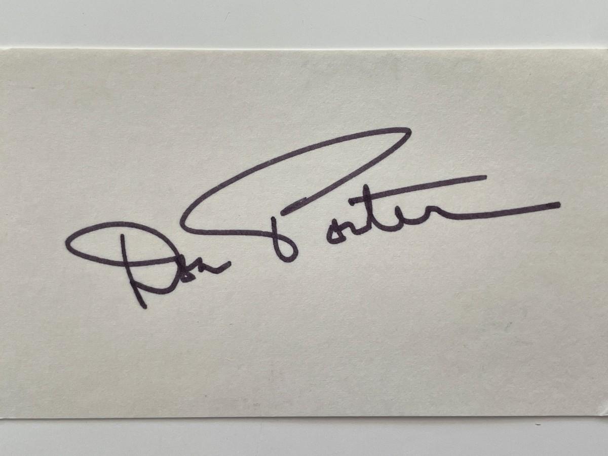Don Porter original signature cut | EstateSales.org