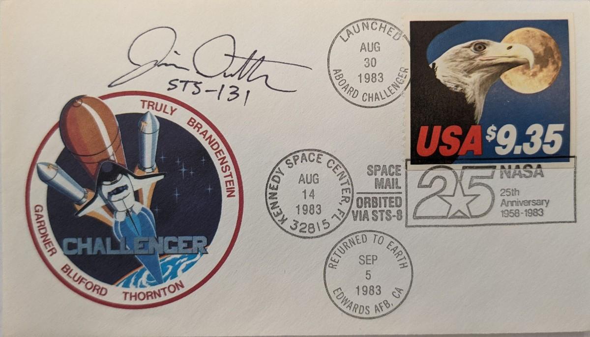 James P. Dutton Signed NASA 25th Anniversary Challenger First Day Cover ...