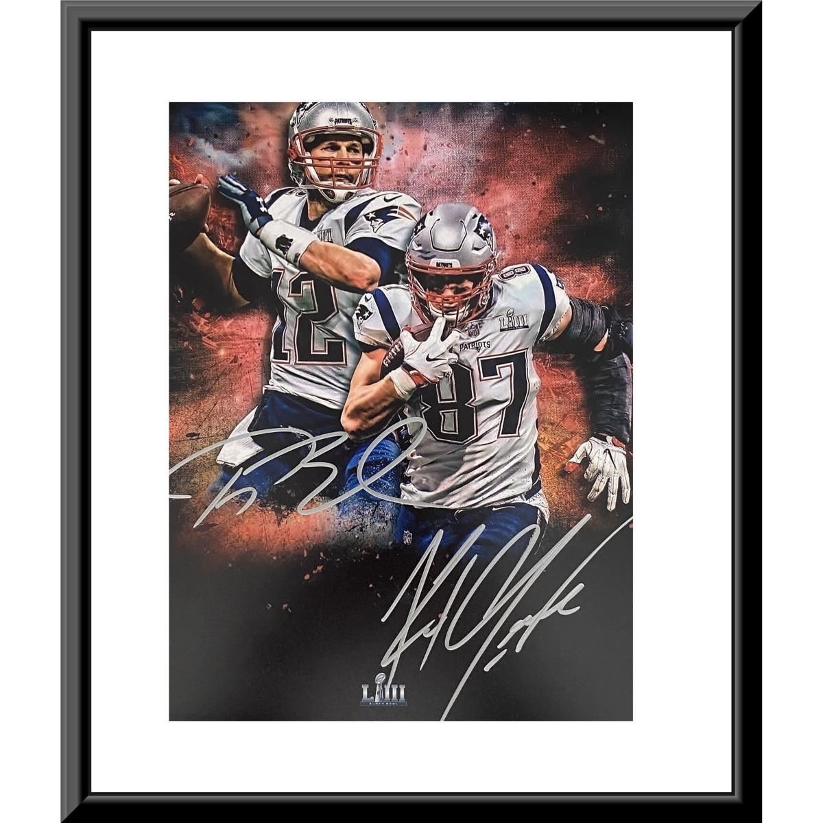 New England Patriots legends Tom Brady and Rob Gronkowski signed photo ...