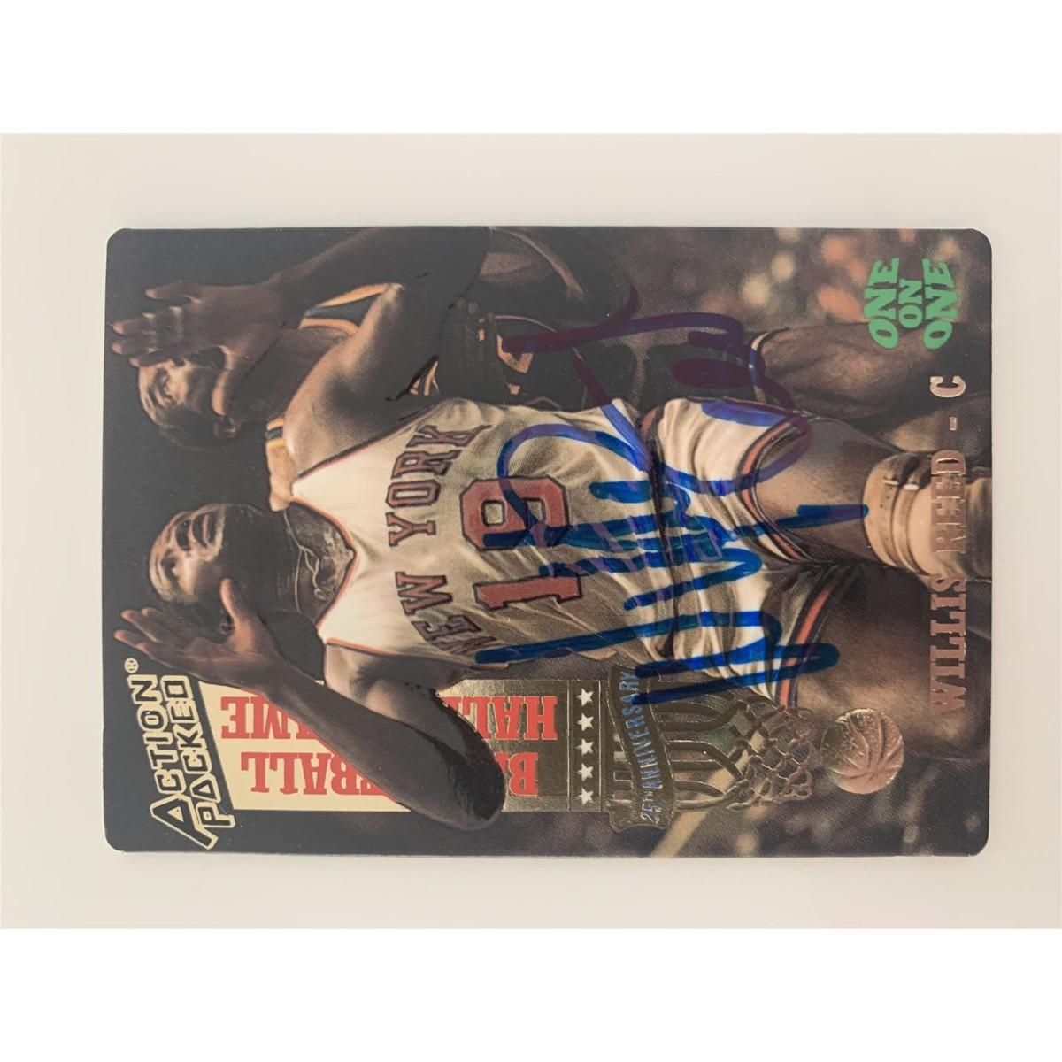 Willis Reed signed basketball card | EstateSales.org