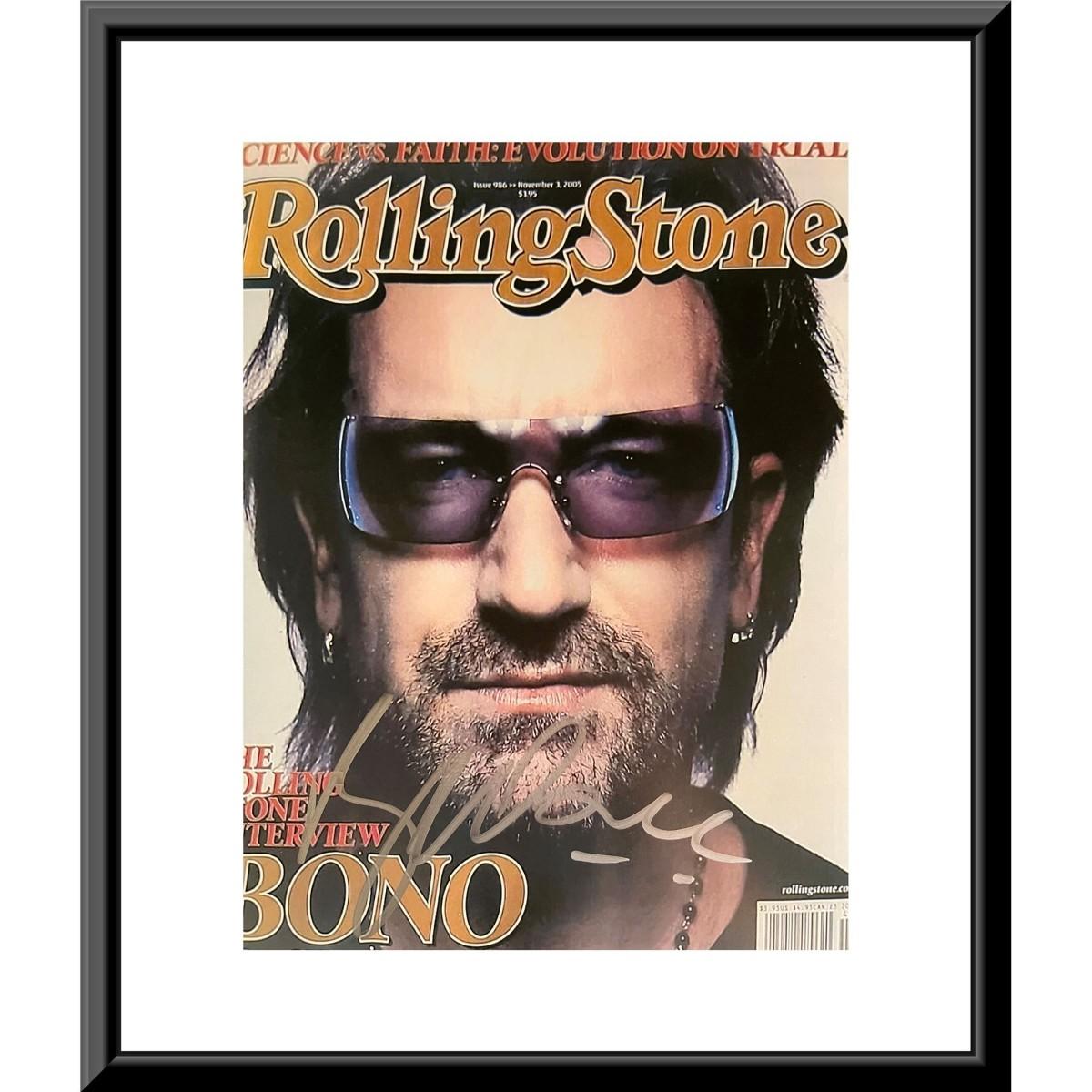 U2 Bono signed Rolling Stone Magazine cover photo | EstateSales.org
