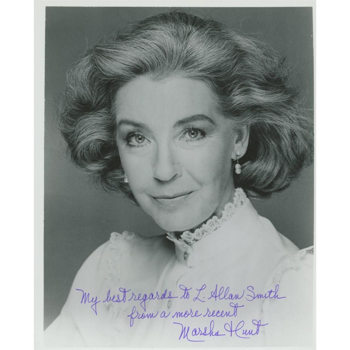 Marsha Hunt signed photo | EstateSales.org