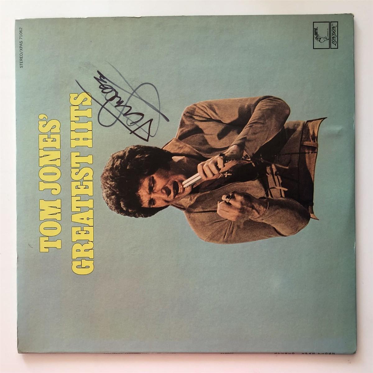 Tom Jones Greatest Hits signed album. GFA Authenticated | EstateSales.org