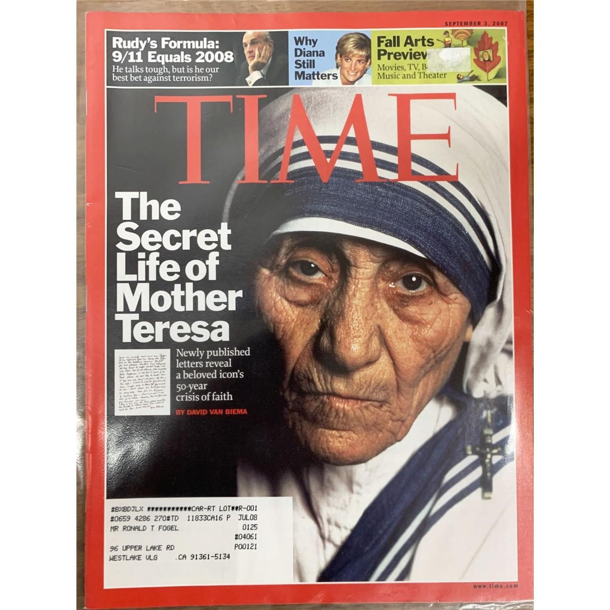 TIME Magazine 2007 Mother Teresa Issue | EstateSales.org