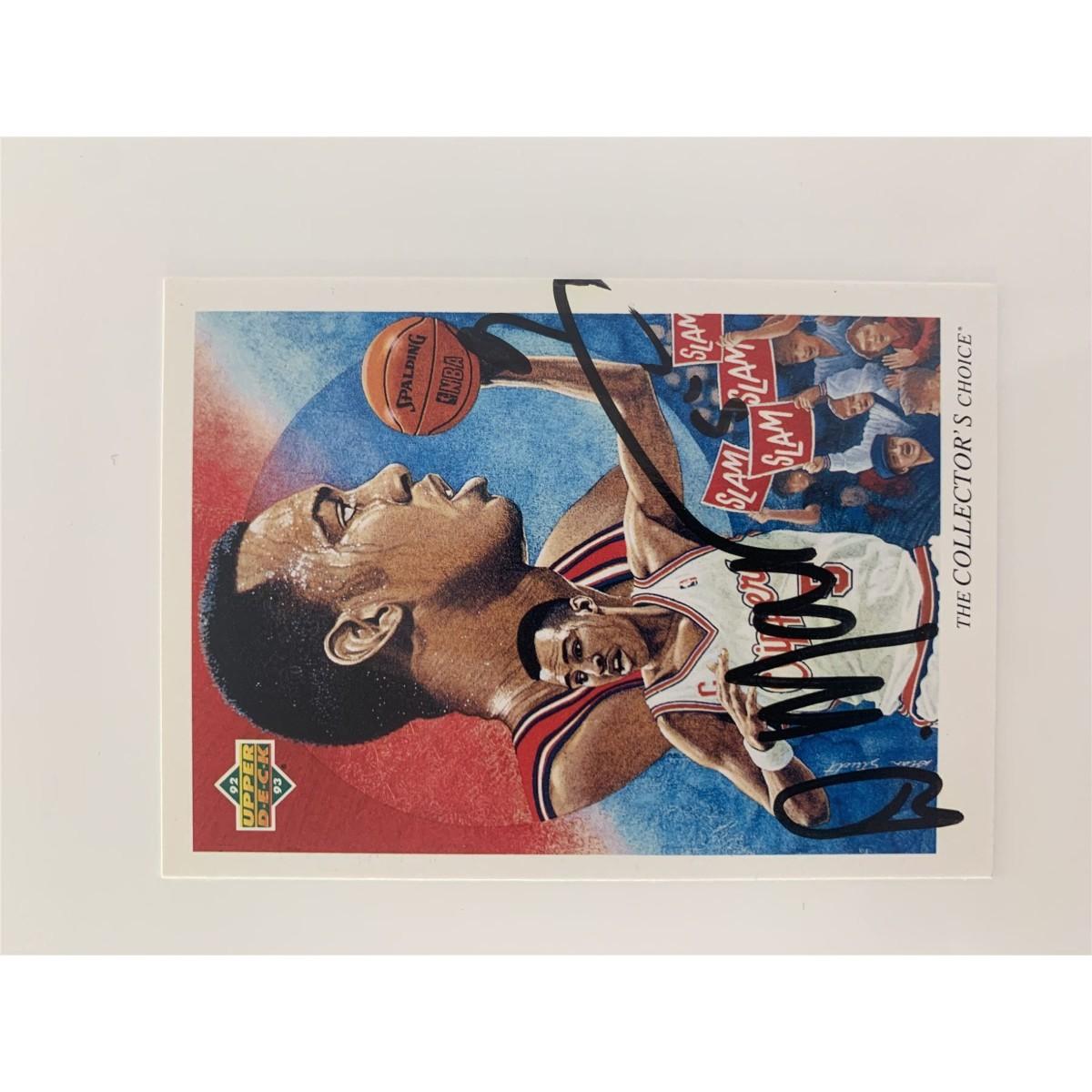 Danny Manning signed basketball card | EstateSales.org