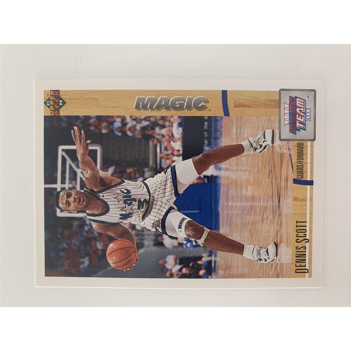 Dennis Scott signed basketball card | EstateSales.org