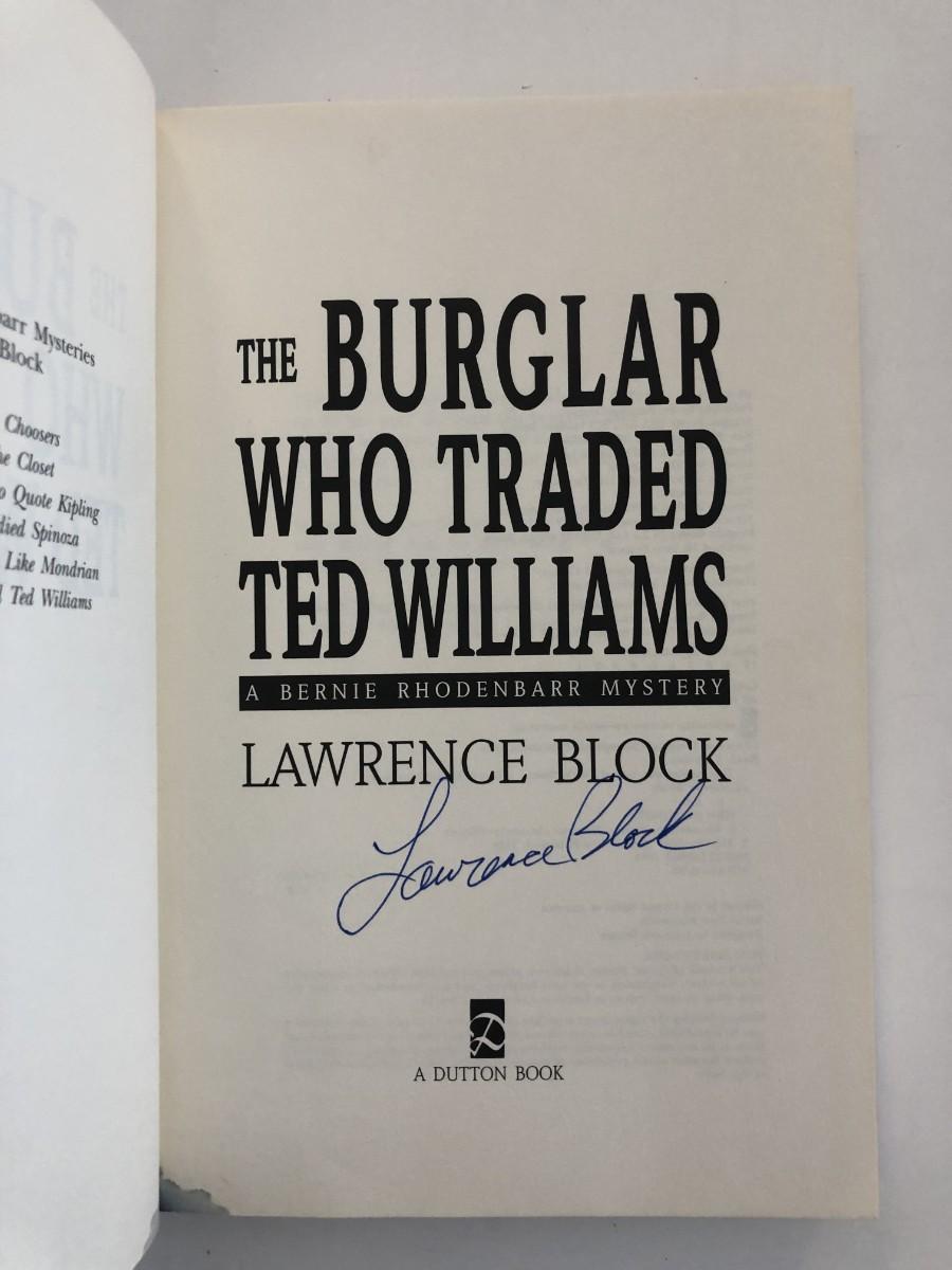 The Burglar Who Traded Ted Williams Lawrence Block signed book ...