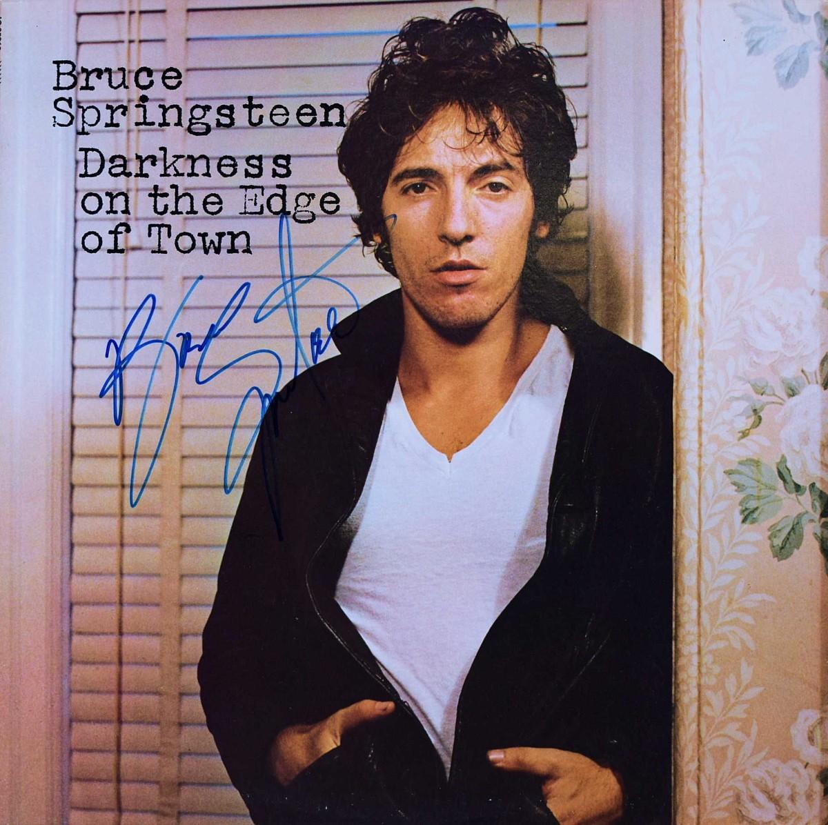Bruce Springsteen signed Darkness On The Edge Of Town album ...