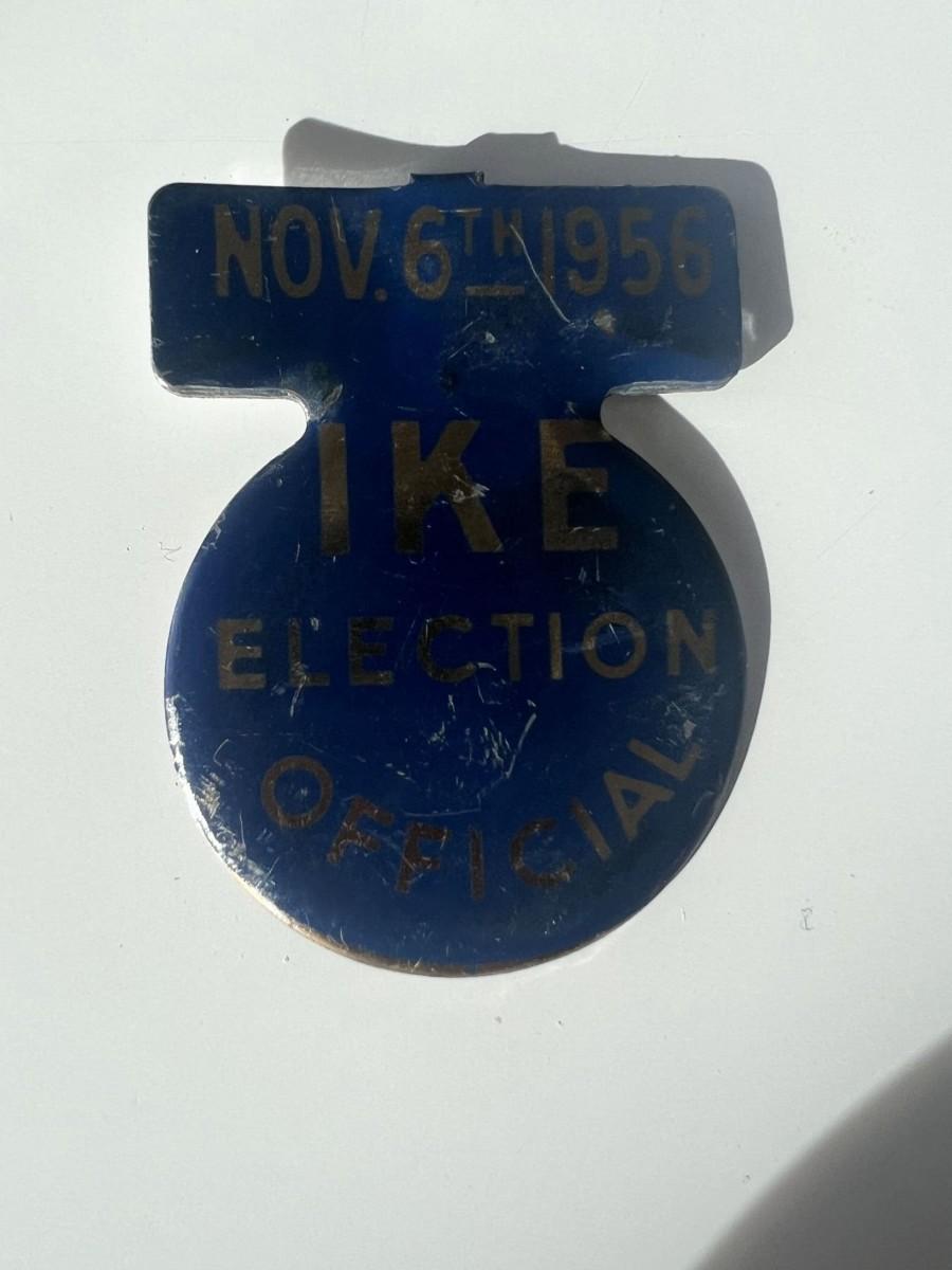 1956 Ike Election Official Lapel Pin | EstateSales.org