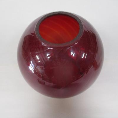 Ruby Red Glass Lamp Shade | EstateSales.org