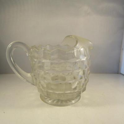 Vintage Fostoria American Cubist Pitcher with Ice Lip- Round/Ball Shape ...
