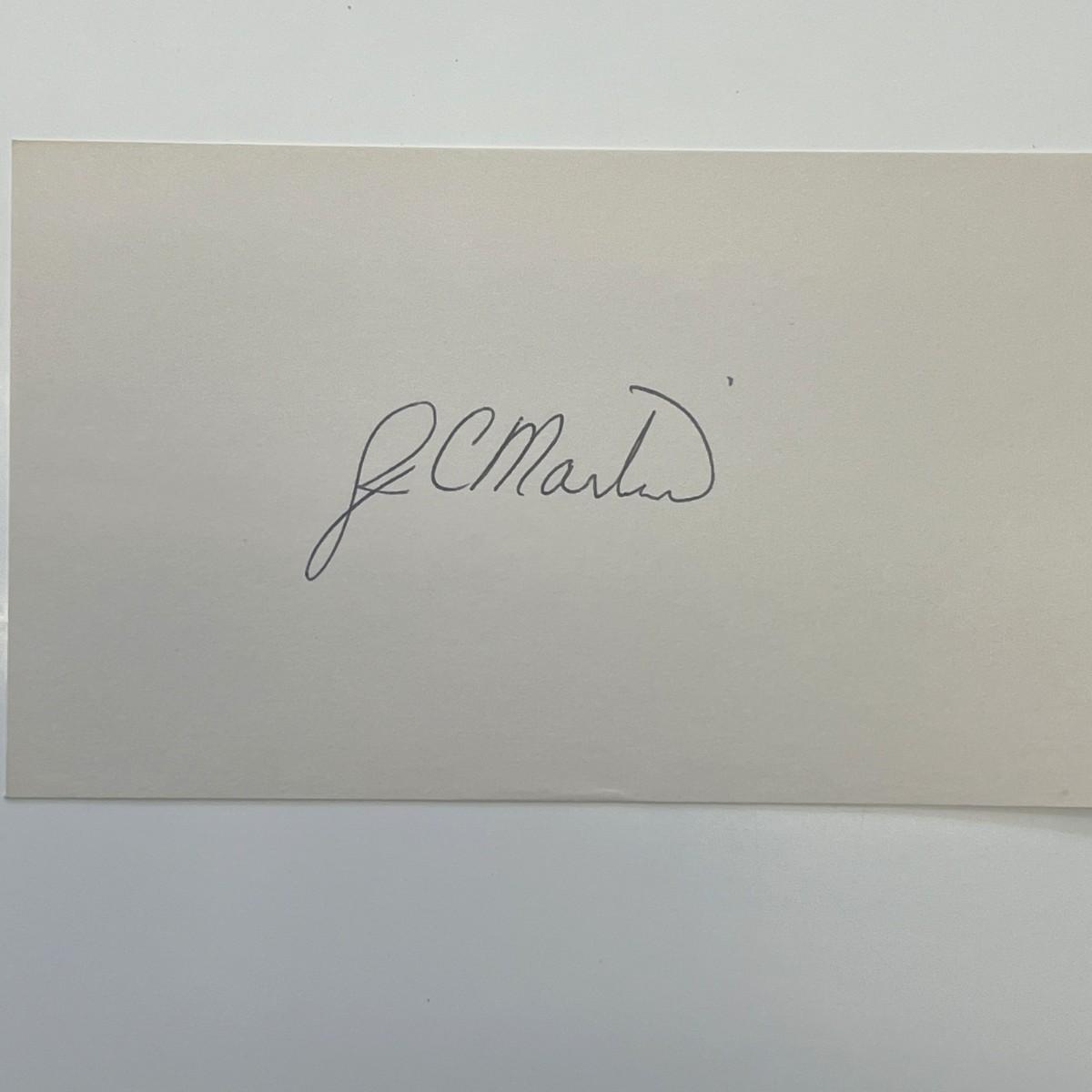 J.C. Martin original signature | EstateSales.org