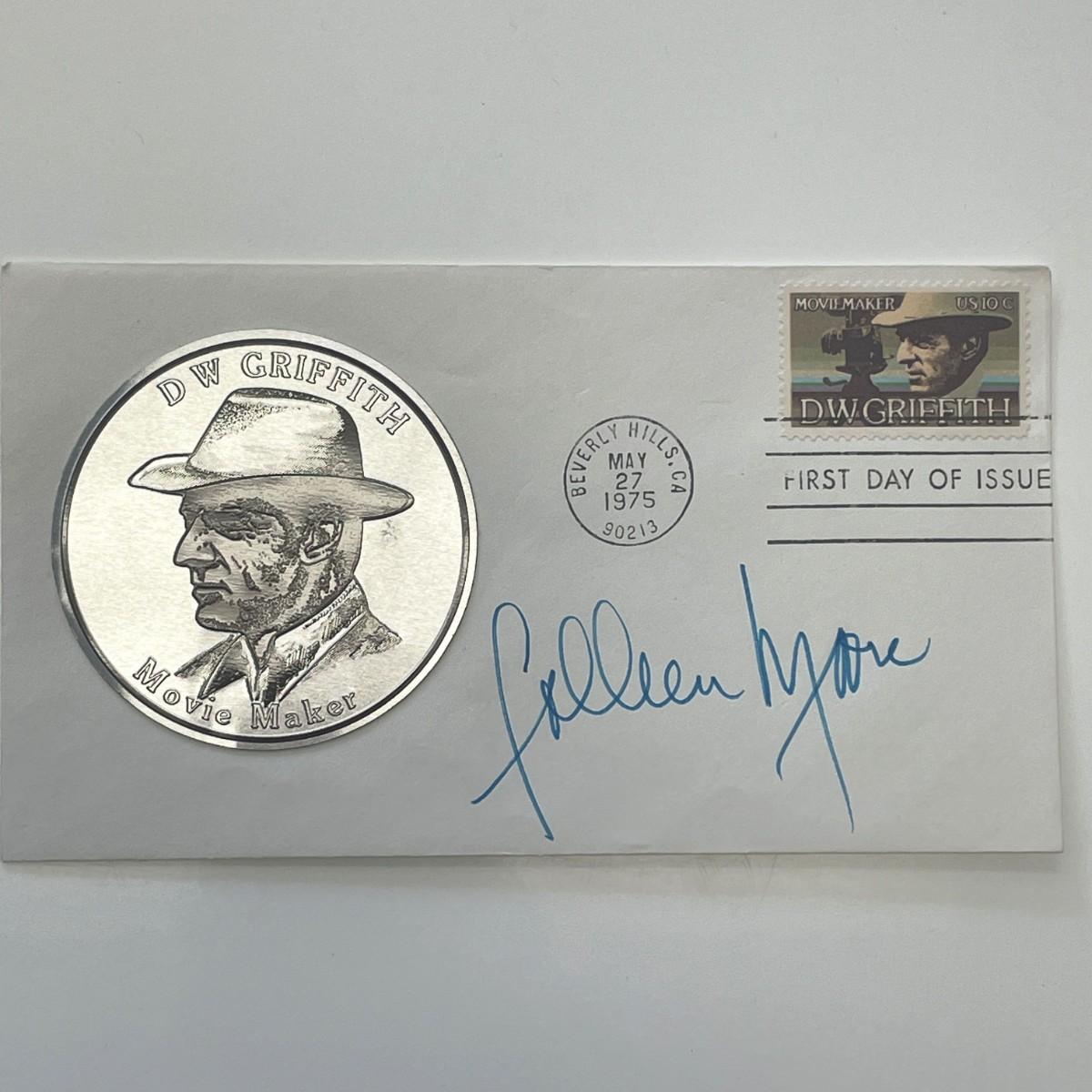 D.W. Griffith signed 1975 Commemorative First Day Cover Autographed by ...