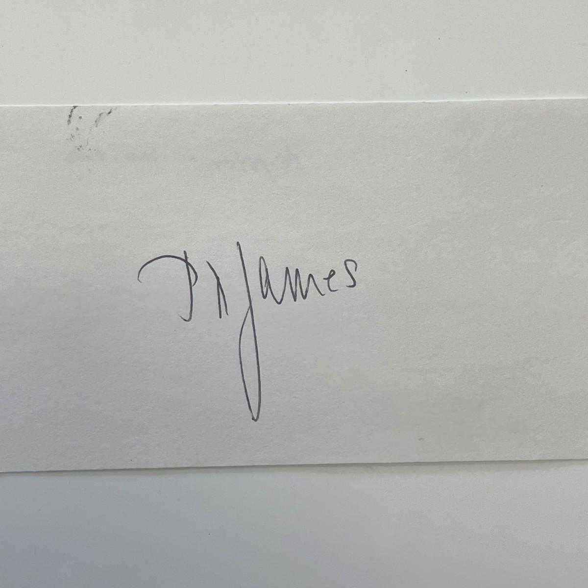 P.D. James original signature | EstateSales.org