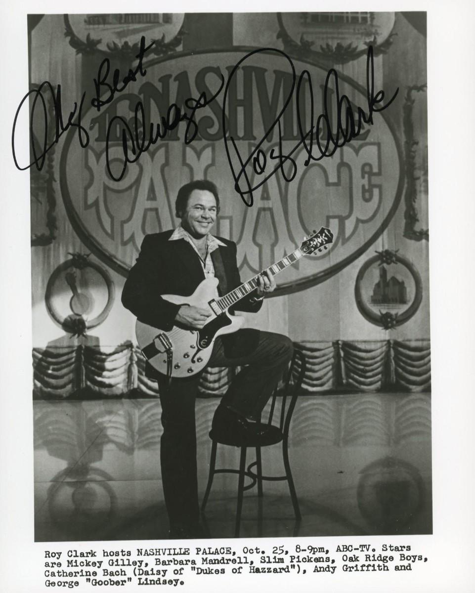 Roy Clark signed Nashville Palace photo | EstateSales.org