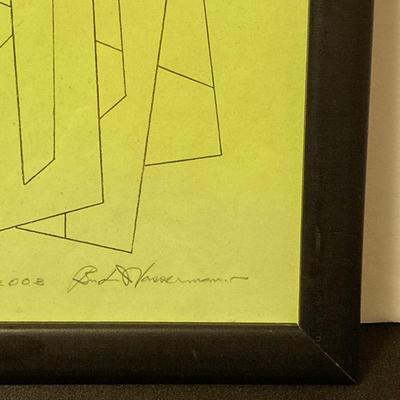 LOT 142M: Signed Burton Wasserman, MCM Abstract | EstateSales.org