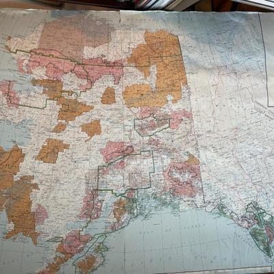 Large map on thick cardboard & 3 whiteboards | EstateSales.org