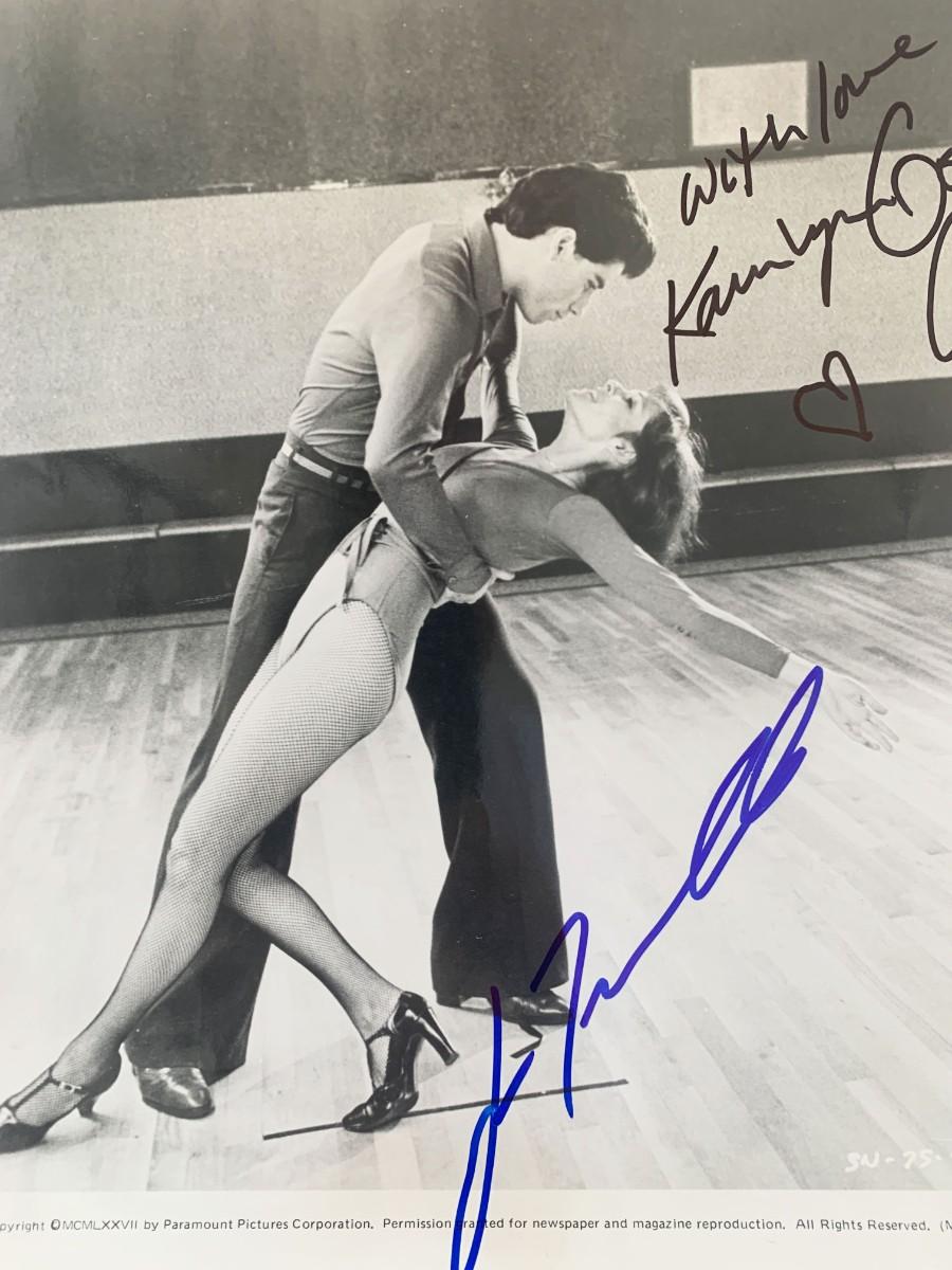Saturday Night Fever John Travolta and Karen Lynn Gorney signed movie ...