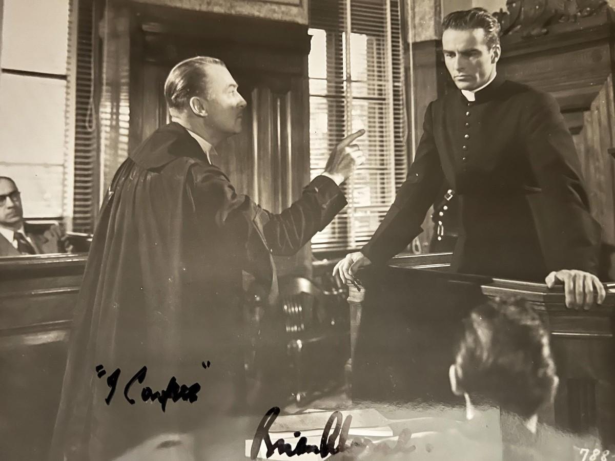 I Confess Brian Aherne signed movie photo | EstateSales.org