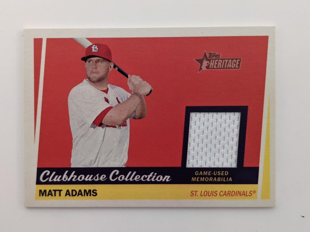 Matt Adams Baseball Trading Card with Game-Used Jersey Swatch - Topps ...