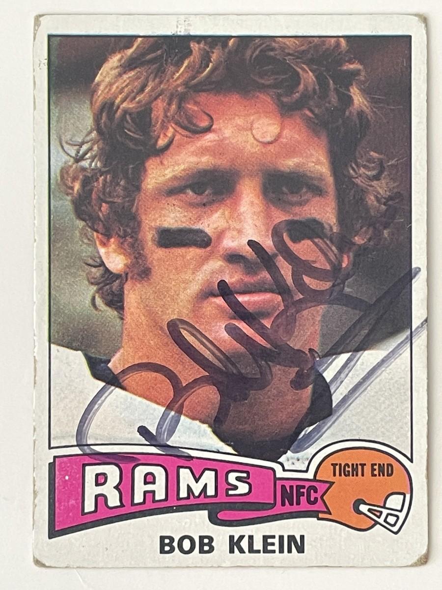 Los Angeles Rams Bob Klein 1975 Topps #148 signed trading card ...