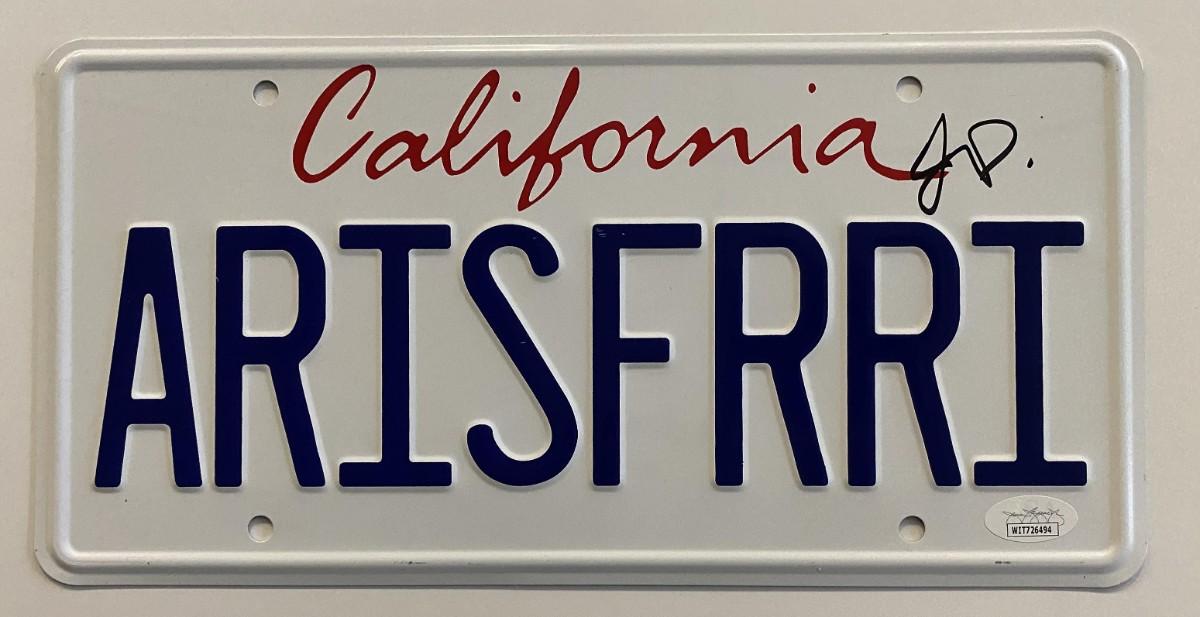 Entourage Jeremy Piven signed license plate- JSA | EstateSales.org