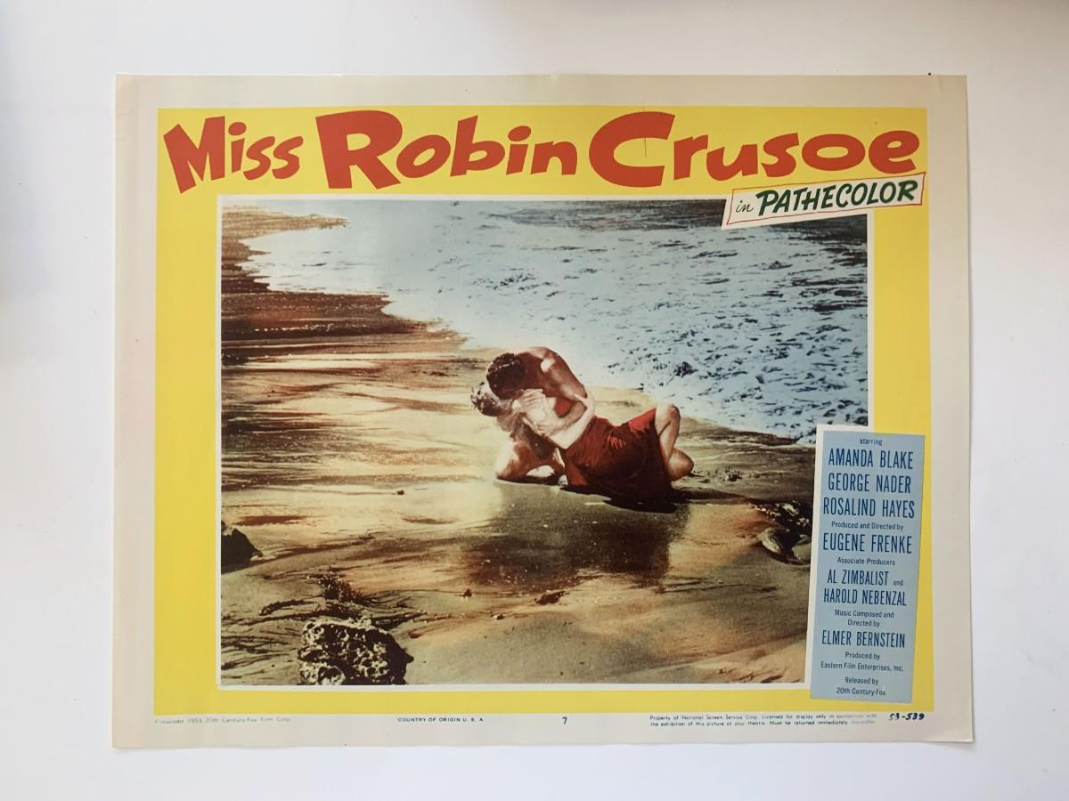 Miss Robin Crusoe original 1953 vintage lobby card | EstateSales.org