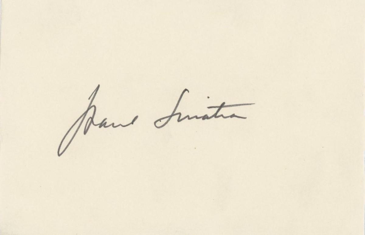 Frank Sinatra original signature | EstateSales.org