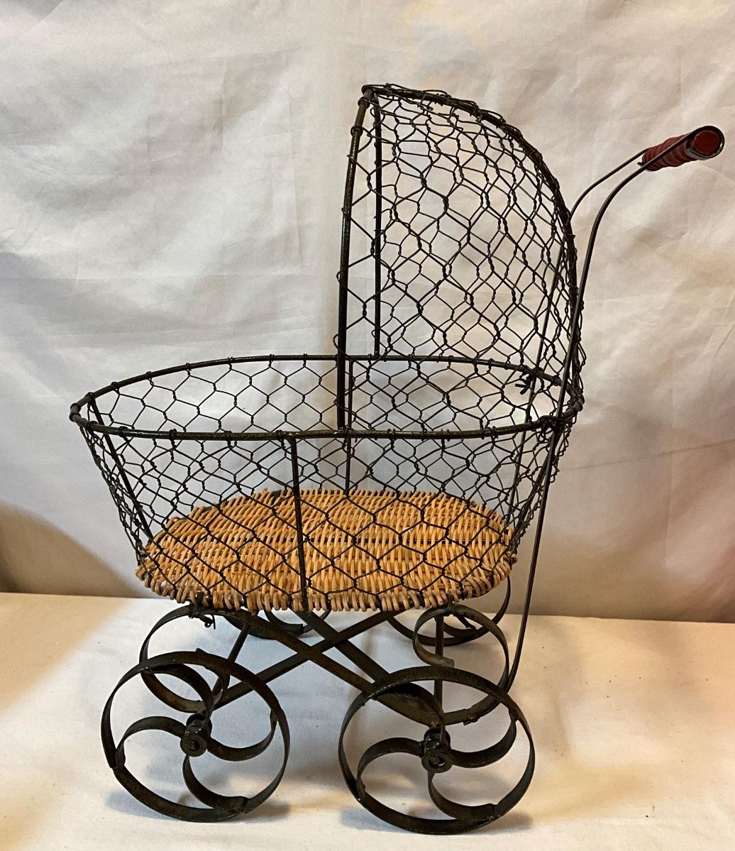 Vintage Wire Baby Carriage | EstateSales.org