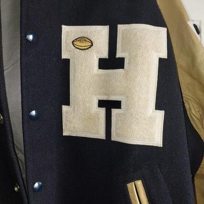 VINTAGE LEATHER AND WOOL LETTER JACKET | EstateSales.org