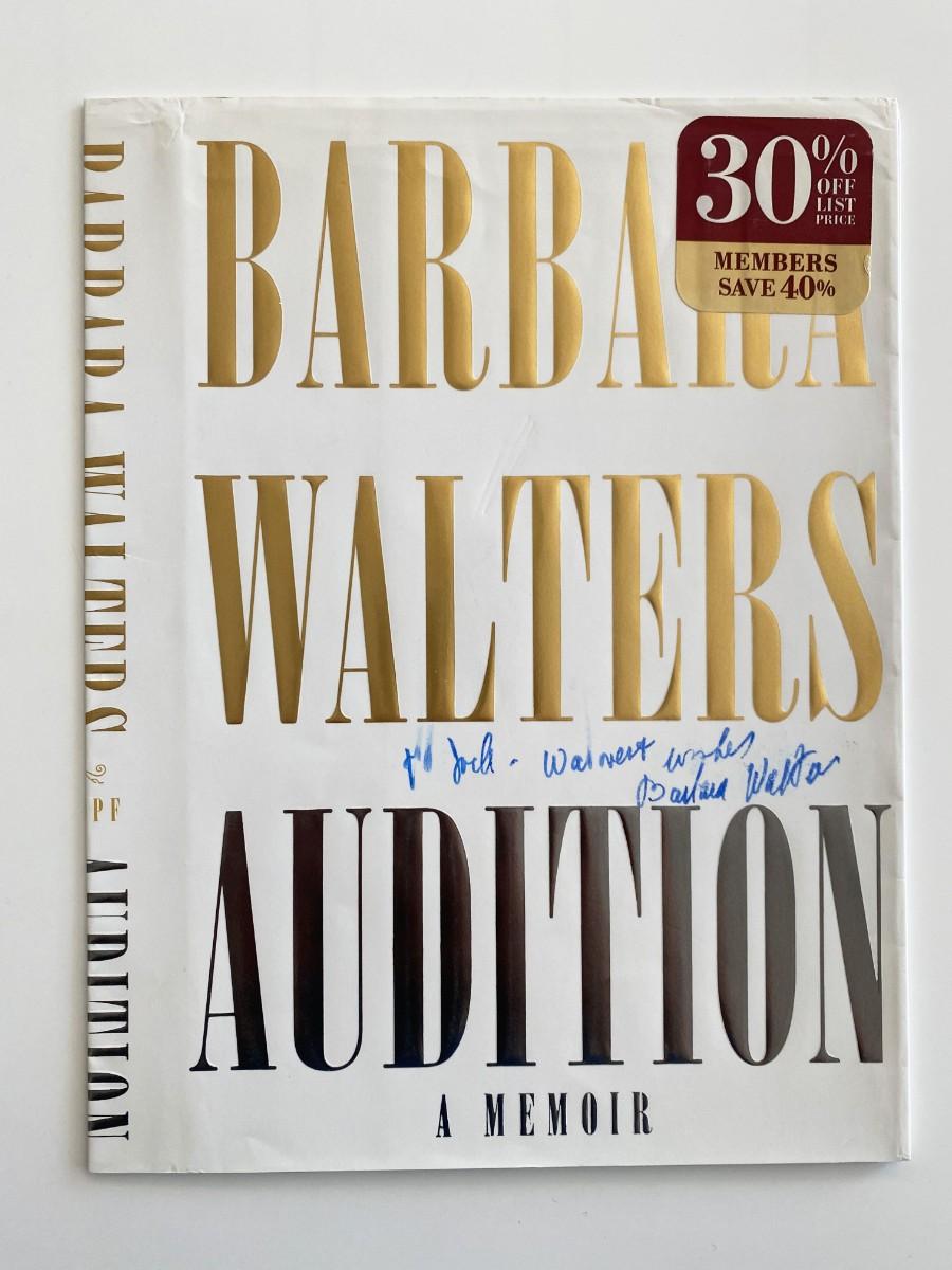 Barbara Walters signed book cover | EstateSales.org