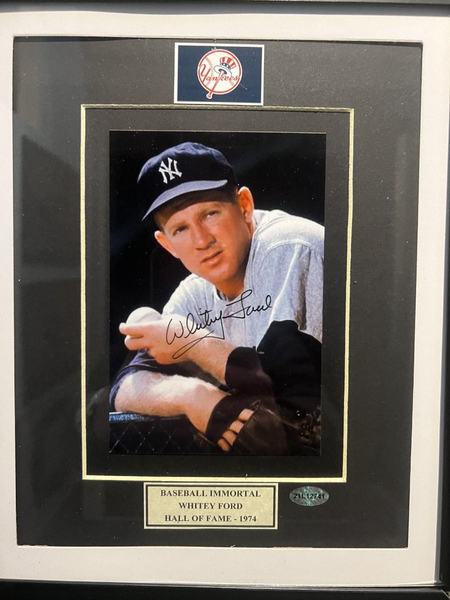 Whitey Ford signed photo. SCM authenticated | EstateSales.org