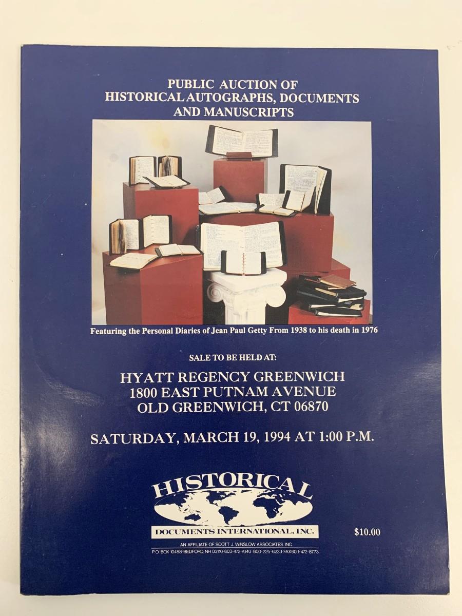 J. Paul Getty Public Auction Program 1994 | EstateSales.org
