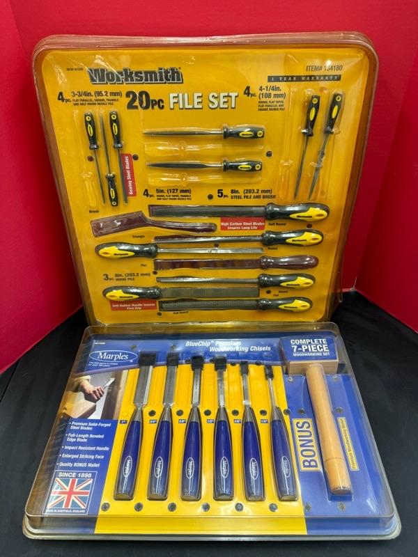 Lot 1249 7 piece working set and 20 piece file set | EstateSales.org
