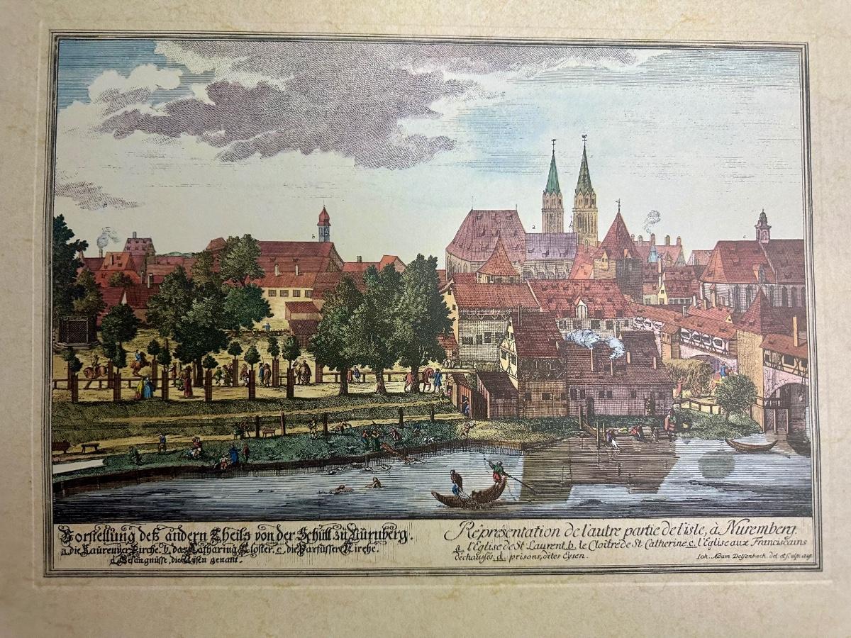 Vintage Lithograph Art Print Joh. Adam Delfenbach Nuremberg Germany ...