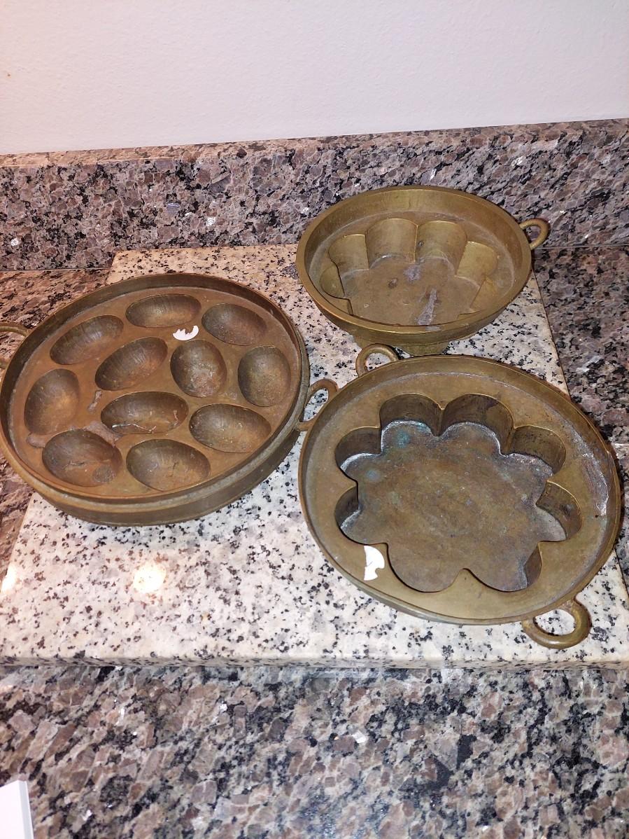 Lot of 3 heave brass molds | EstateSales.org