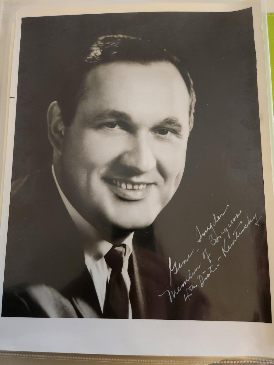 Autographed Photograph of Kentucky Congressman Gene Snyder ...