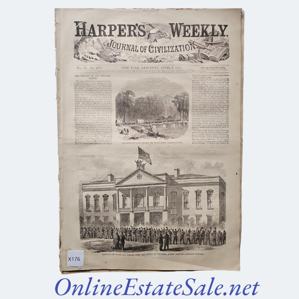 APRIL 1865 HARPER'S WEEKLY MAGAZINE | EstateSales.org