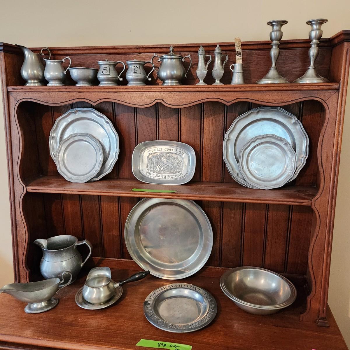 Large Pewter collection 24 pieces Wilton, Denmark, Norway Hanle ...