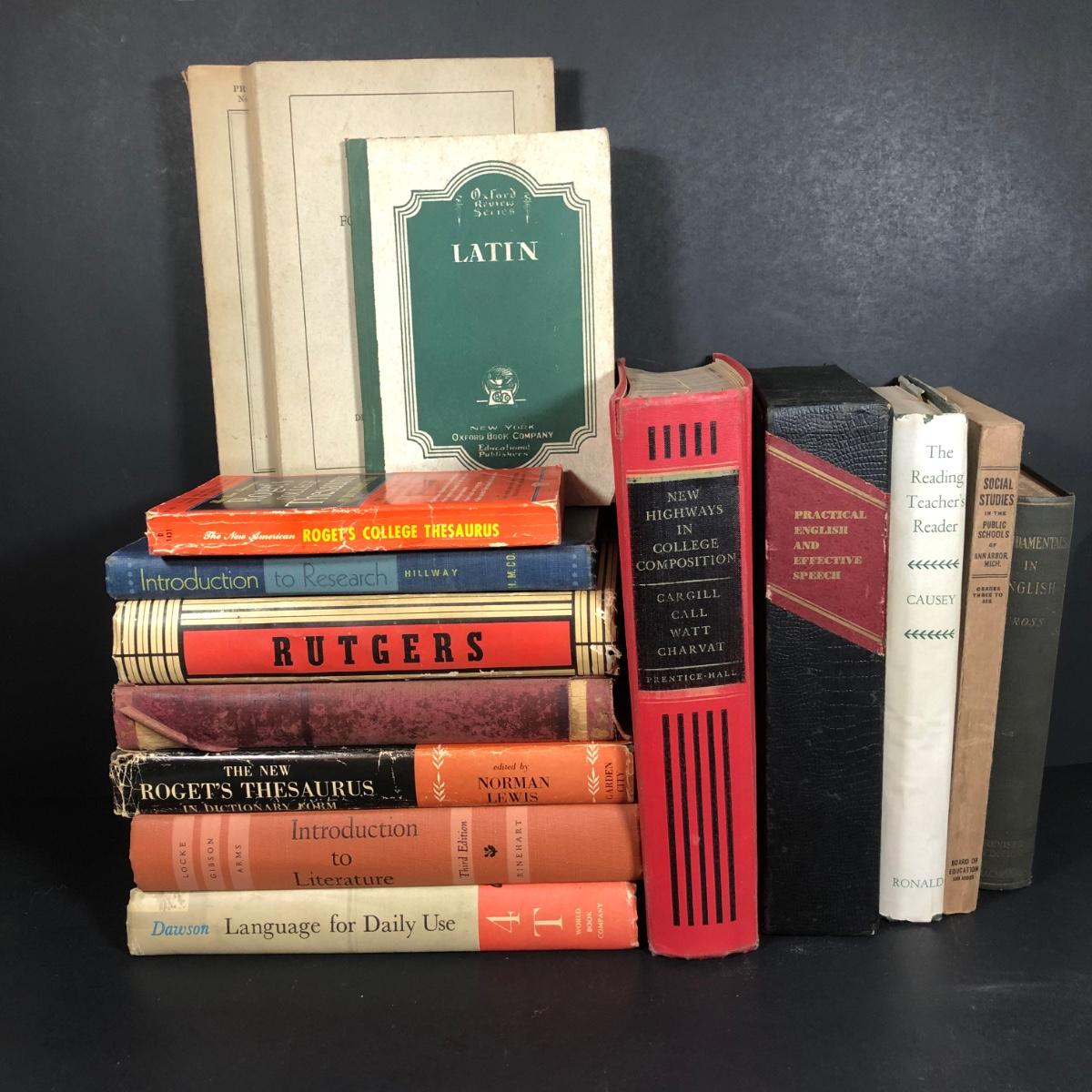 LOT 65L: Vintage Language / Literature & History / Social Studies Books ...