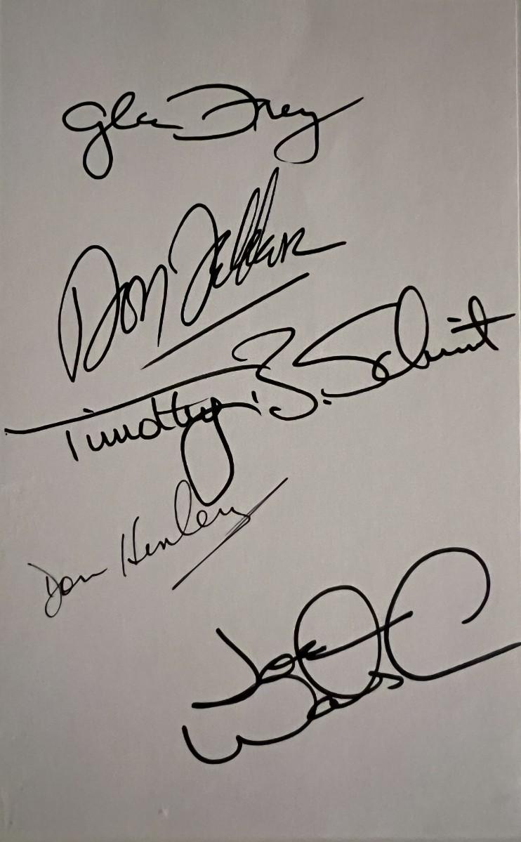 The Eagles signed page | EstateSales.org