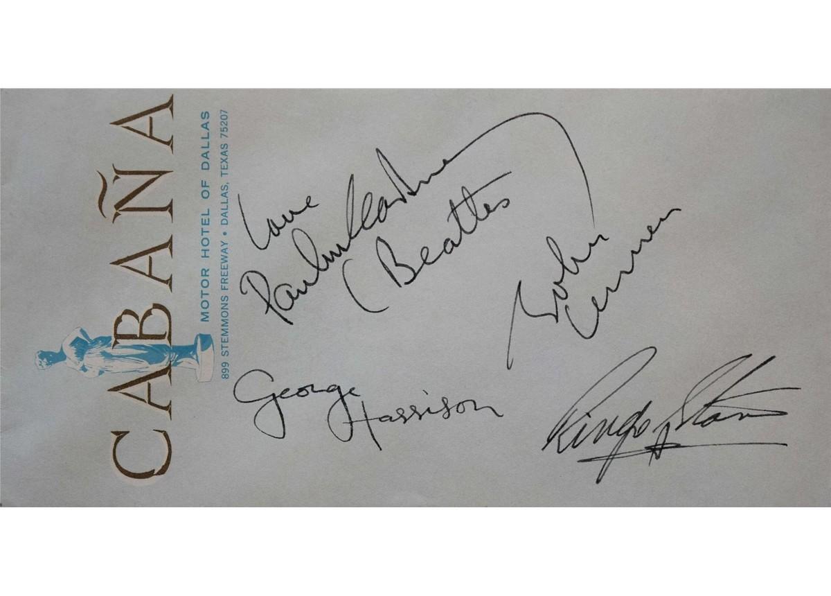 The Beatles signature slip | EstateSales.org