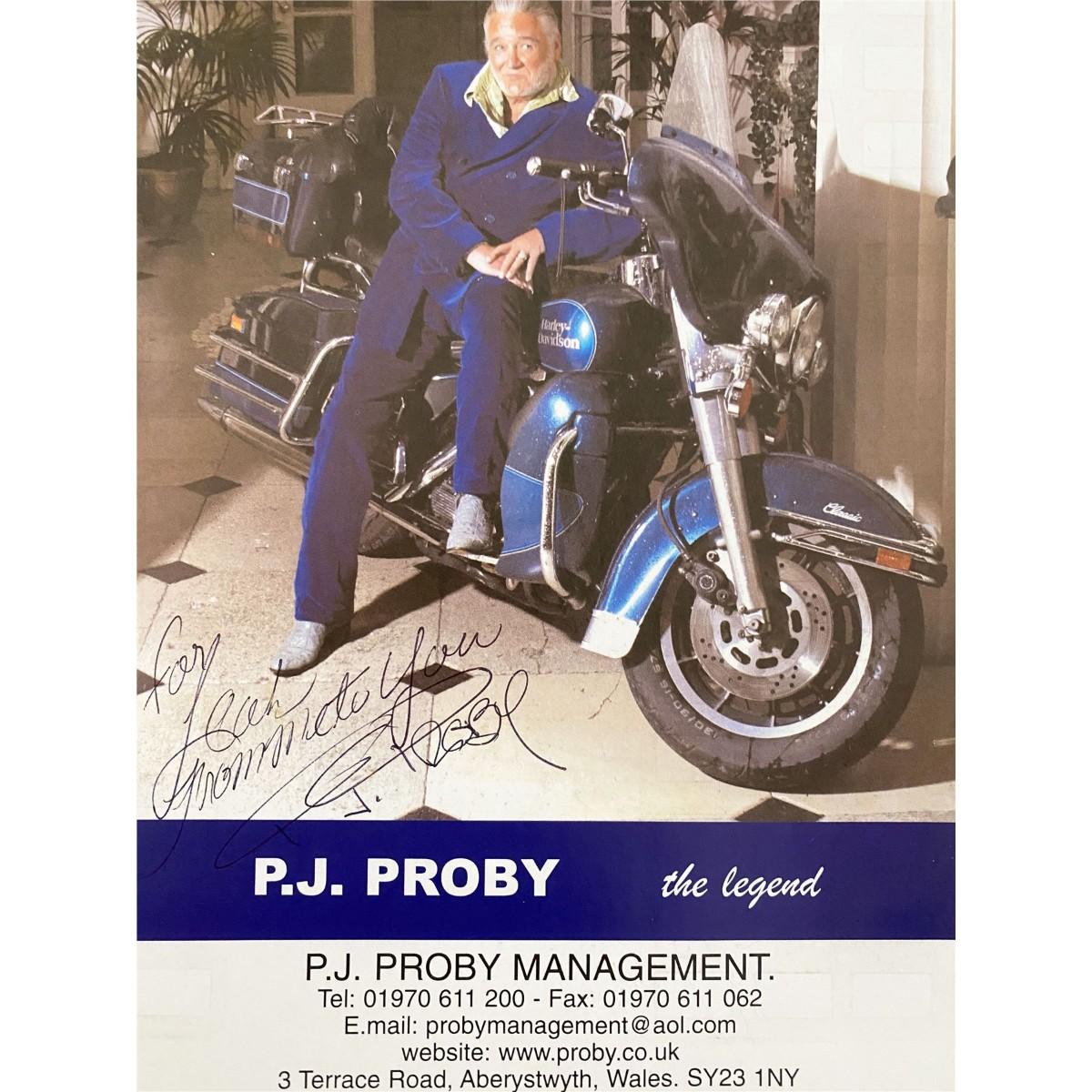 Singer / songwriter P.J. Proby signed postcard | EstateSales.org