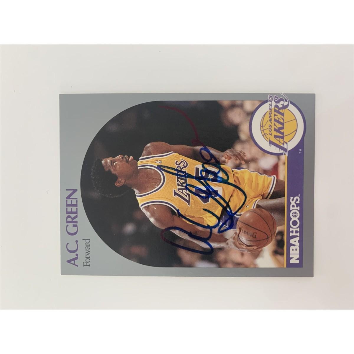 A.C. Green signed basketball card | EstateSales.org